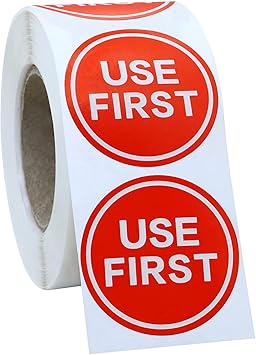Hycodest 1.5" 500 Pcs Use First Stickers Small Stickers Circle Label ...