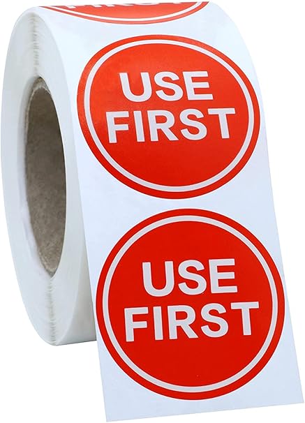 Hycodest 1.5" 500 Pcs Use First Stickers Small Stickers Circle Label ...