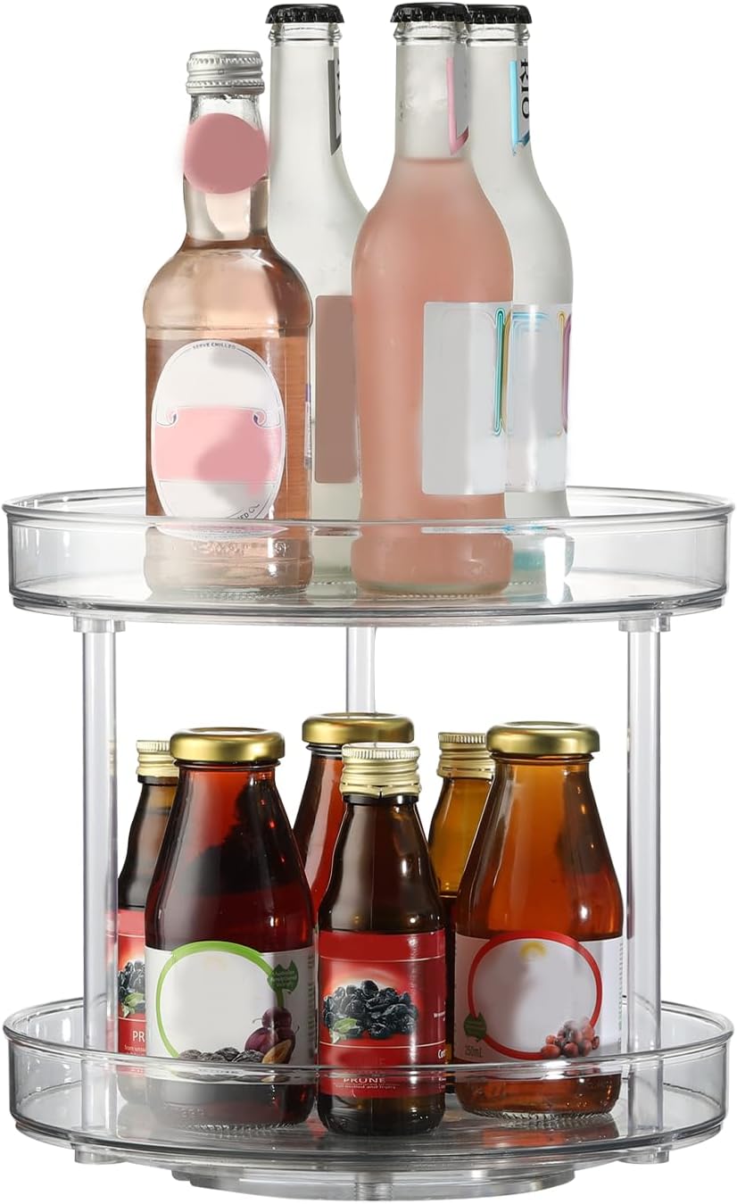 Amazon.com - Ideamake 2 Tier Lazy Susan Organizer, 11 Inch Clear Lazy ...