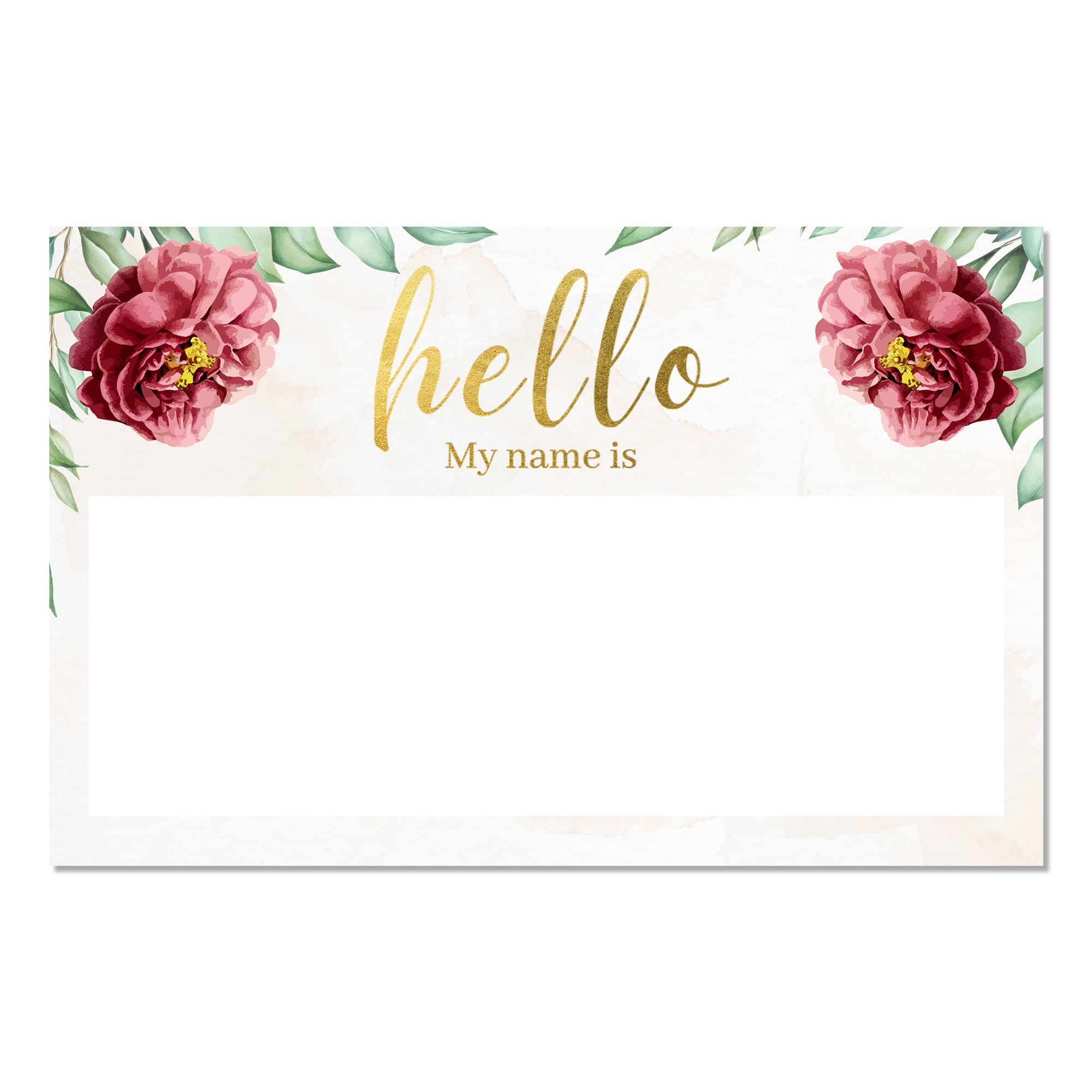 Amazon.com : Hello My Name is Stickers Name Tags | Gold Foil ...