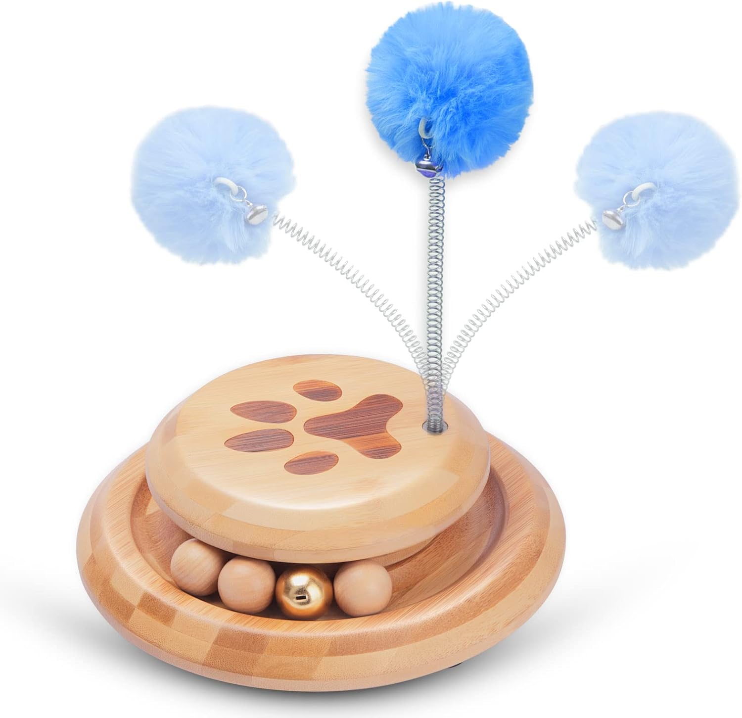 Amazon.com : 木丸社 Interactive Cat Toys Ball Track Top Feather Wand with ...