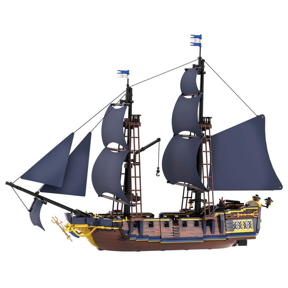 Wuba 2502pcs Warship Model Building Blocks 18th Century Triton Warship ...