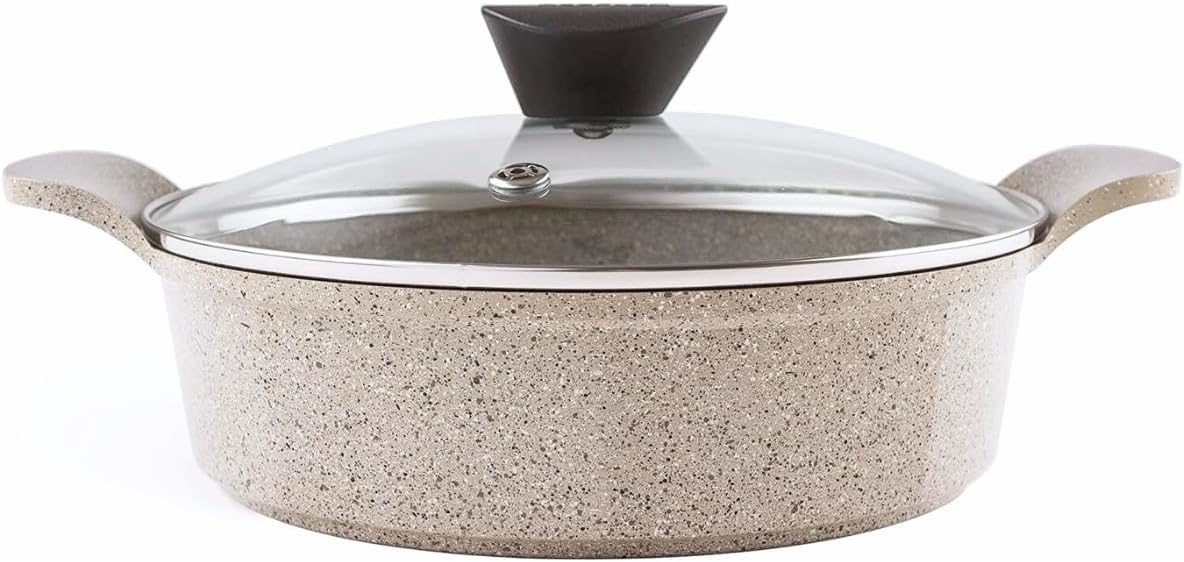 Amazon.com: Neoflam Venn Nonstick 2.5QT Low Stockpot with Glass Lid – 9 ...