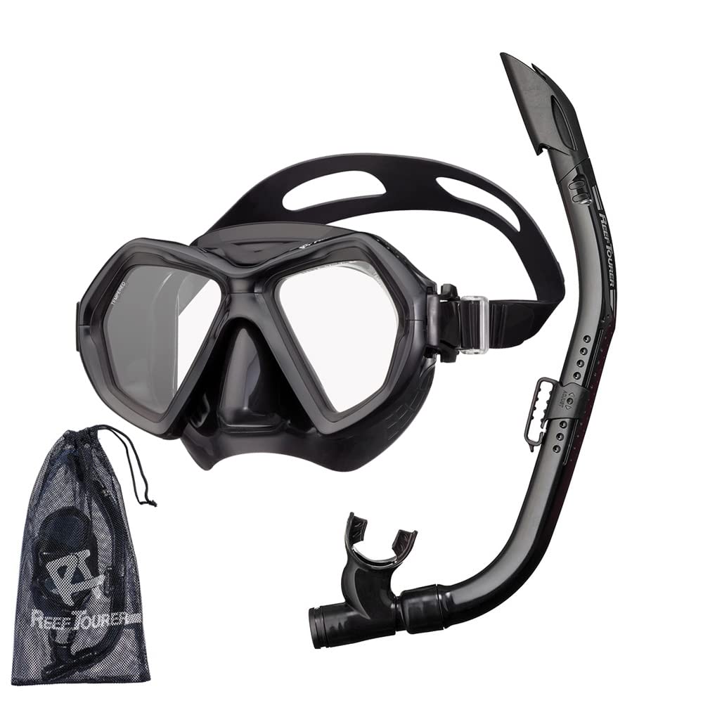 Amazon.com : Reef Tourer RC0107 Adult 2-Window Mask & Snorkel Combo Set ...