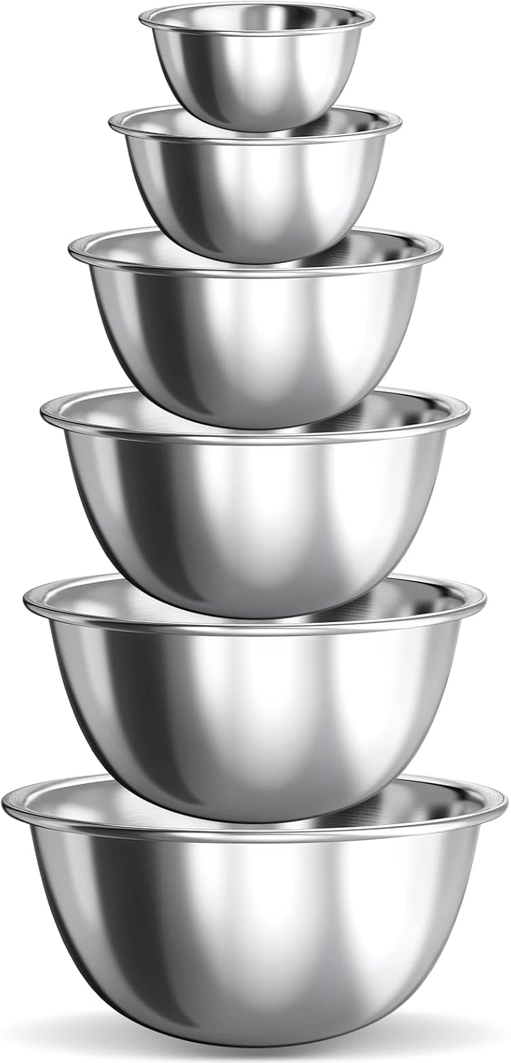 ETAOLINE Mixing Bowls for Baking Nesting Stainless Steel Bowl for ...