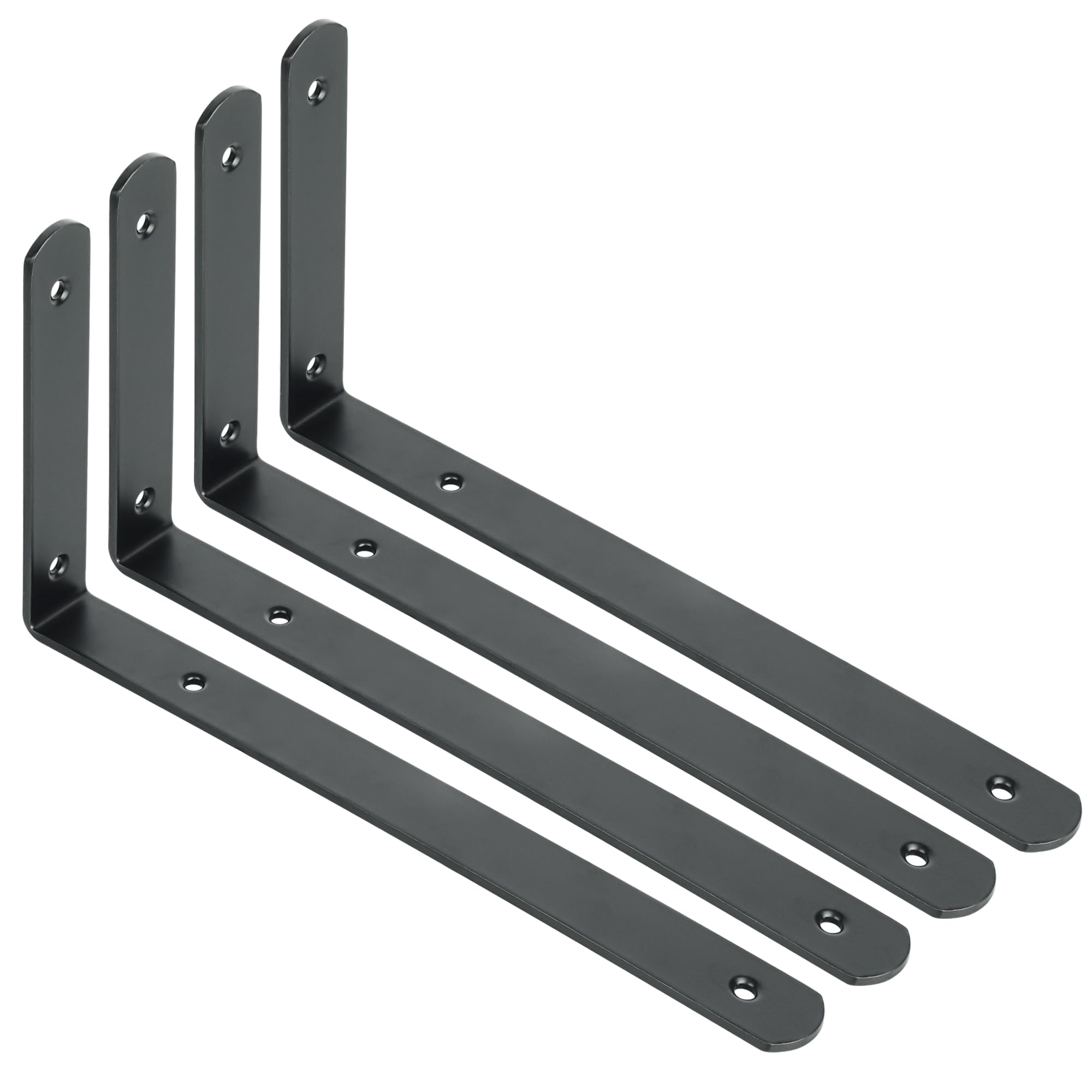 Snapklik.com : Alise Floating Shelf Brackets,Black Bracket For Shelves ...