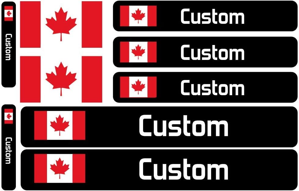 Canada Flag Sticker. Vinyl Text and Color: Selection. Bike, car, motor ...