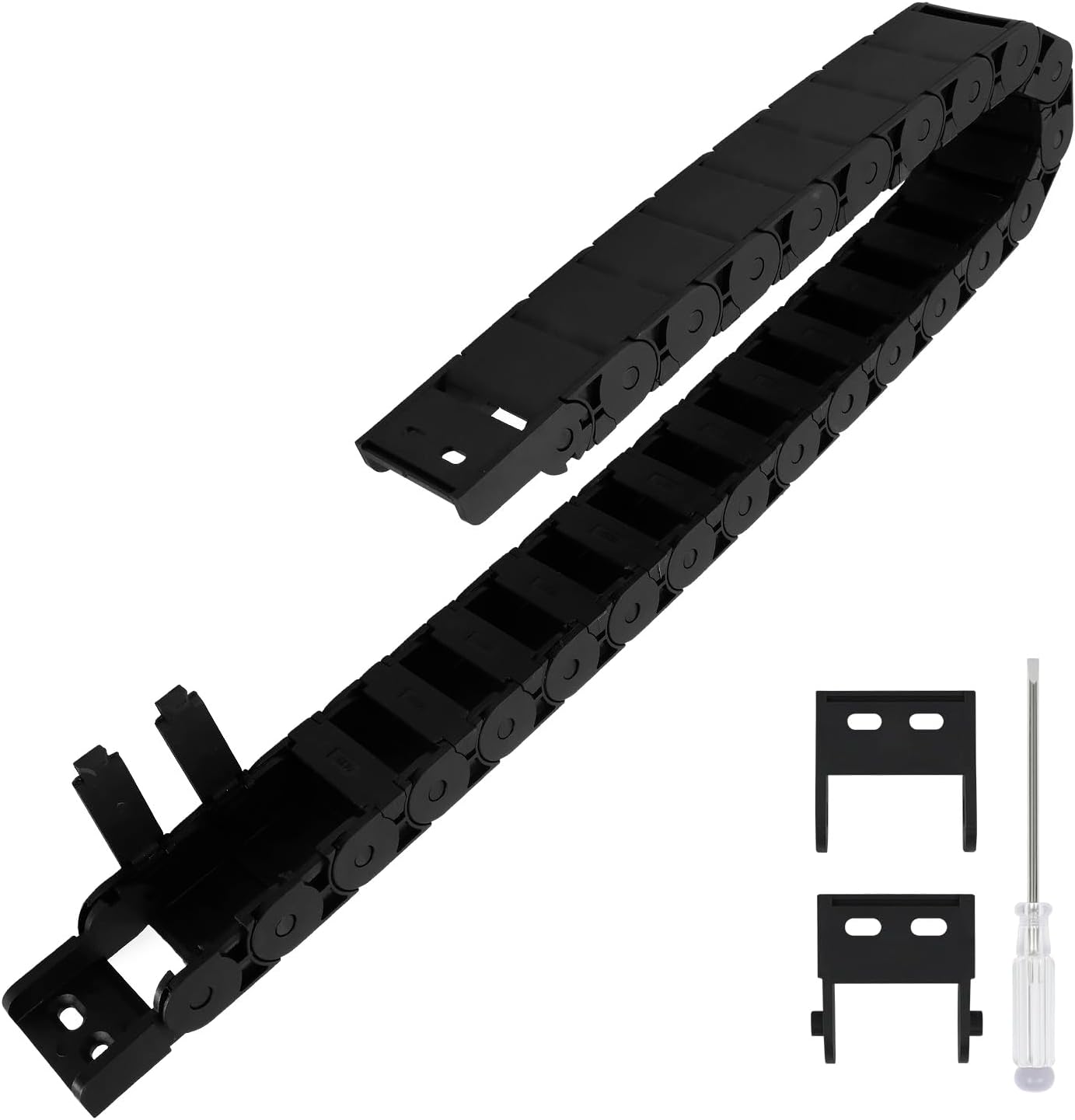 LMioEtool R28/38 15mm x 30mm(Inner H x Inner W) Black Plastic Cable ...