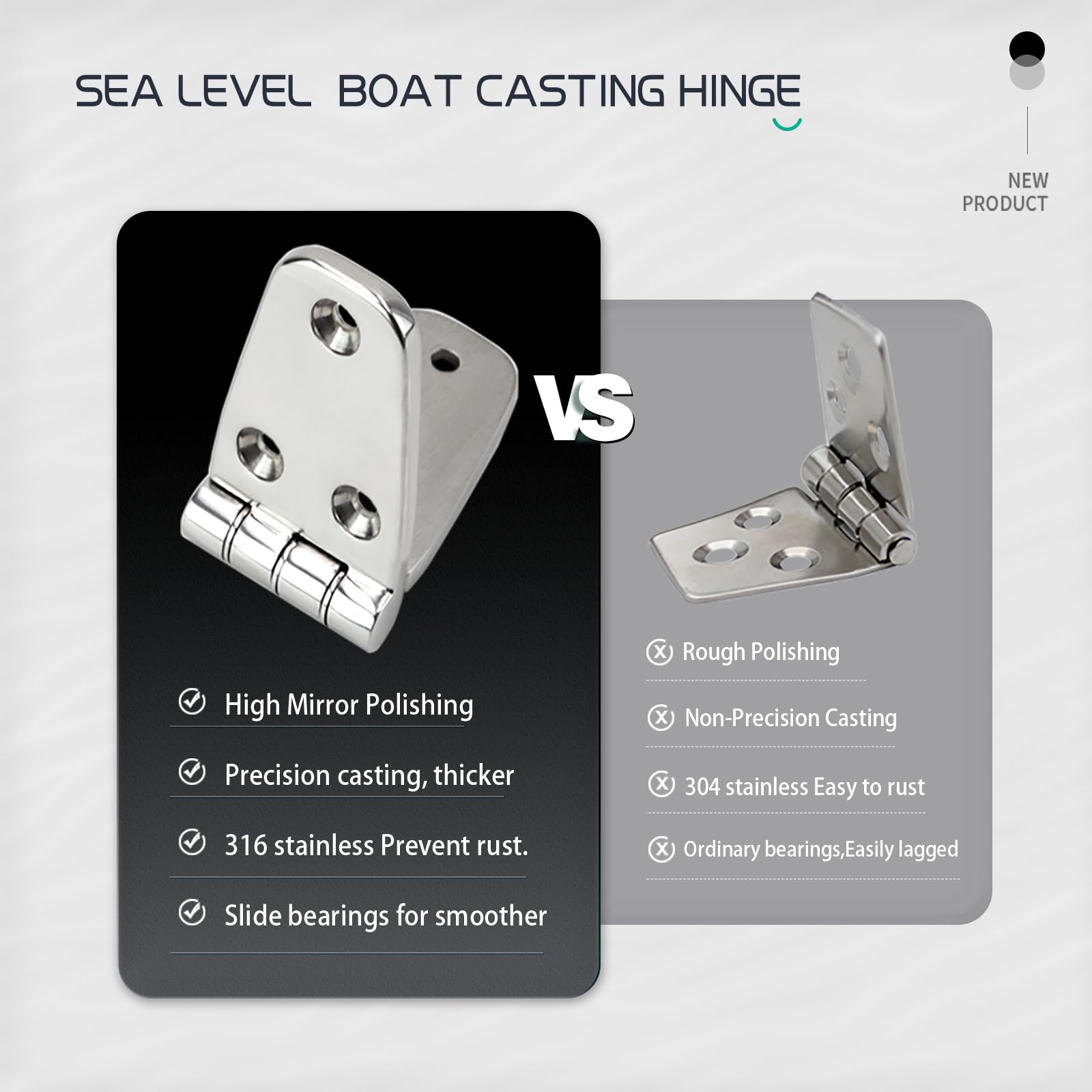 Snapklik.com : Laorde 316 Stainless Steel Boat Hinges Marine Grade 4 ...