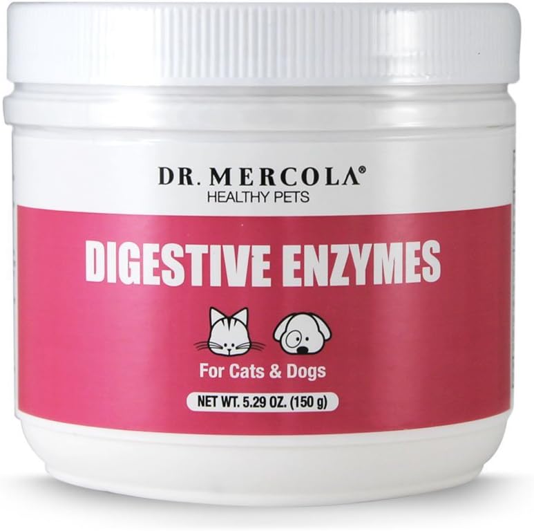 Dr Mercola Healthy Pets Digestive Enzymes for pets (150g for Cats ...