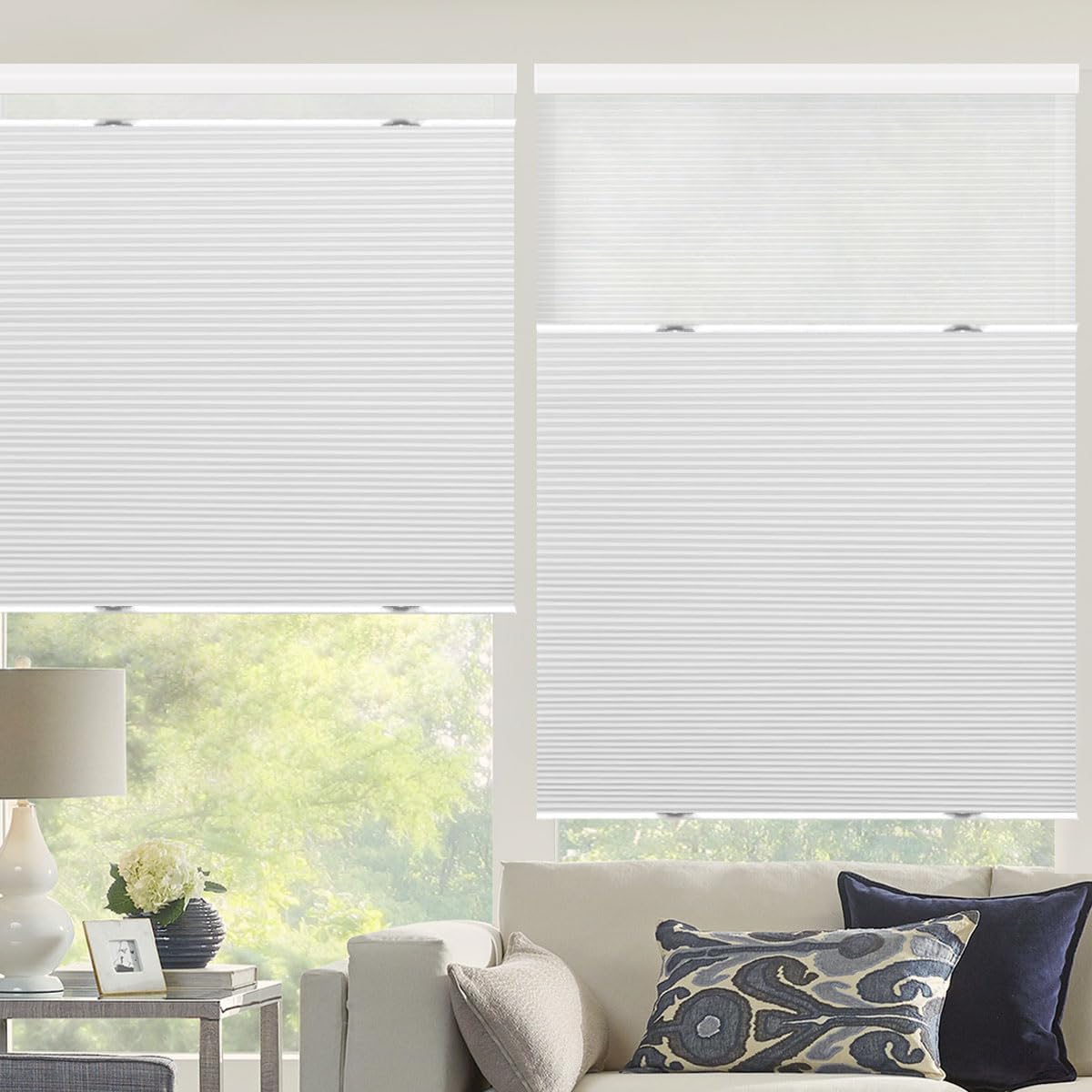 Blackout Top Down Bottom Up Day Night Cellular Shades- Cordless Total ...