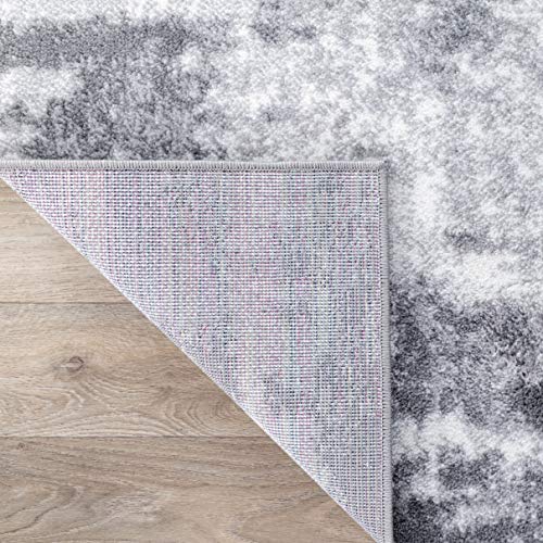 Rugshop Contemporary Abstract Distressed Area Rug 7\'10\" x 10\' Gray ...
