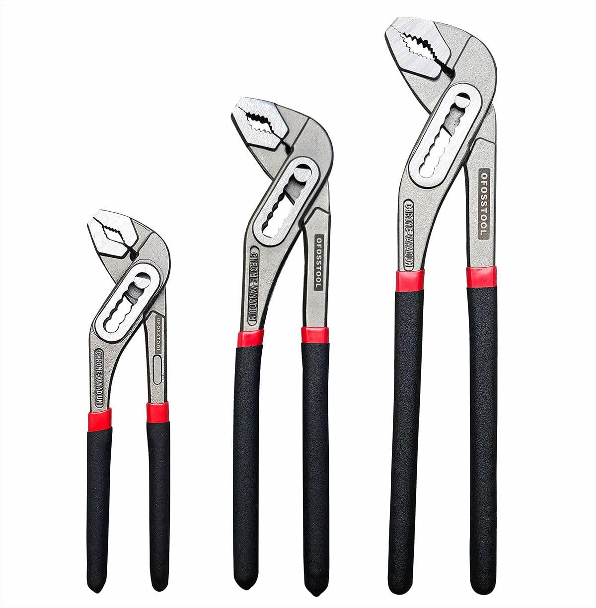3 Pieces Groove Joint Pliers Set,8/10/12 inch Adjustable Pliers Multi ...