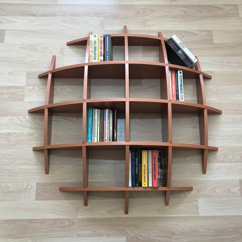 Amazon.com: OURVER Oval Wall Shelf, Wood Decor, Circular Shelf, House ...