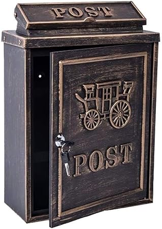 Letter Box Mailbox Wall Mounted Post Box Outdoor Wall Mounted Mail Box ...