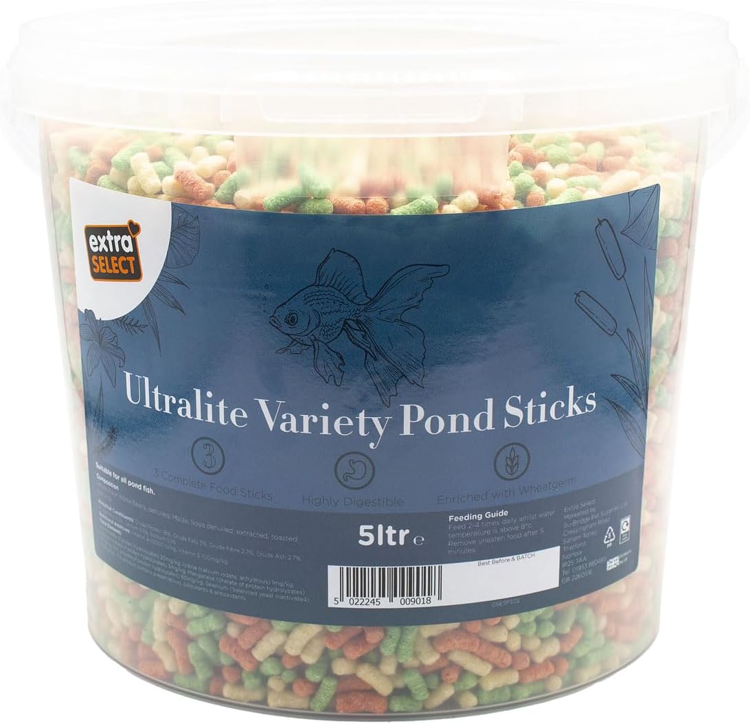 Extra Select Premium Ultralite Variety Pond Fish Food Sticks - Variety ...