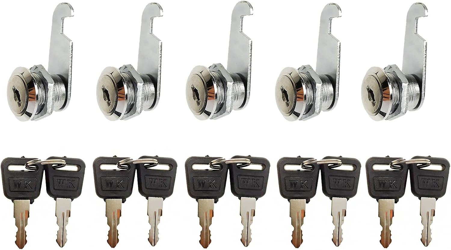 SAIYEN Cabinet Cam Lock Set, Zinc Alloy Mailbox Cylinder Locks 5 Pack ...