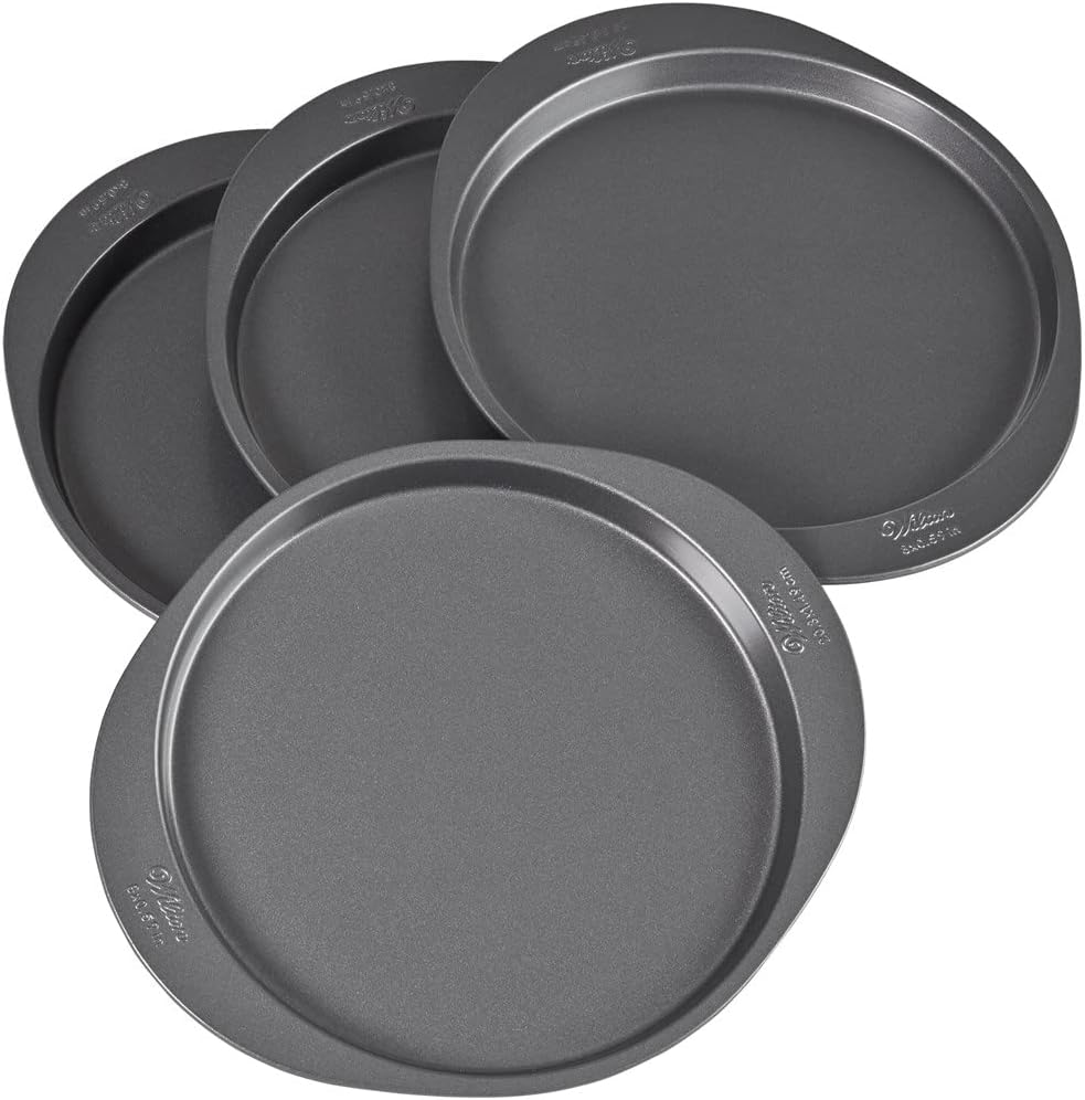 Amazon.com: Wilton Easy Layers 4-Piece Layer Cake Pans Set, 8-inch ...