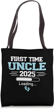 Amazon.com: First Time Uncle 2025 Loading Soon To Be Uncle Tote Bag ...