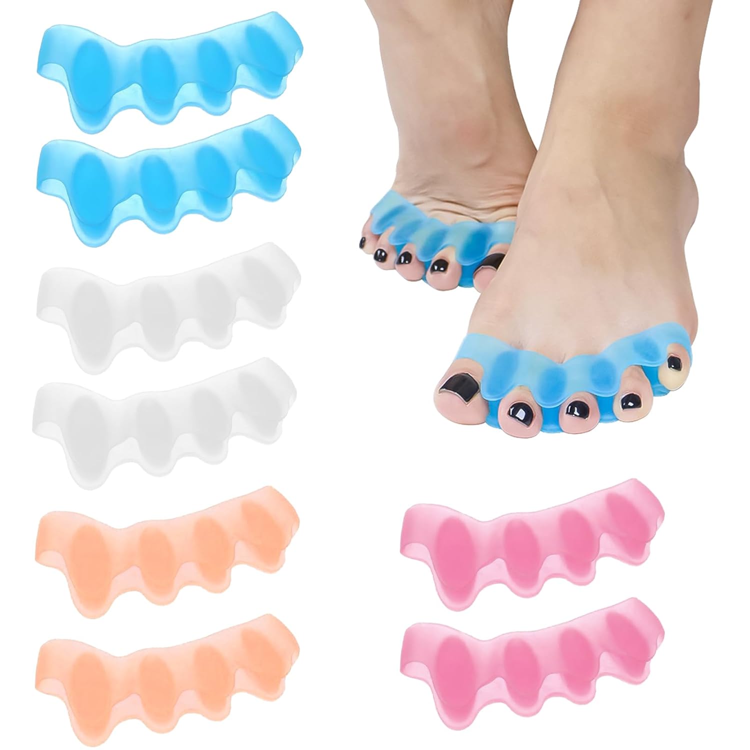 Amazon.com : 4 Pcs Toe Spacers,Silicone Toe Separators For Women ...