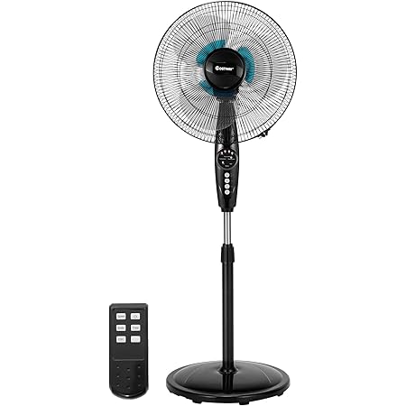 Amazon.com: Tangkula Pedestal Fan, Oscillating Standing Fan with Remote ...