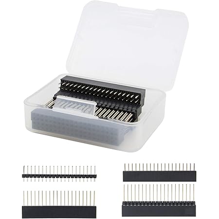 Geekworm 2x20 40 Pin Stacking Female Header Kit for Raspberry Pi 4B/3B ...