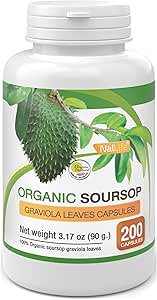Amazon.com: NalLife Soursop Graviola Leaves 200 Capsules : Health & Household