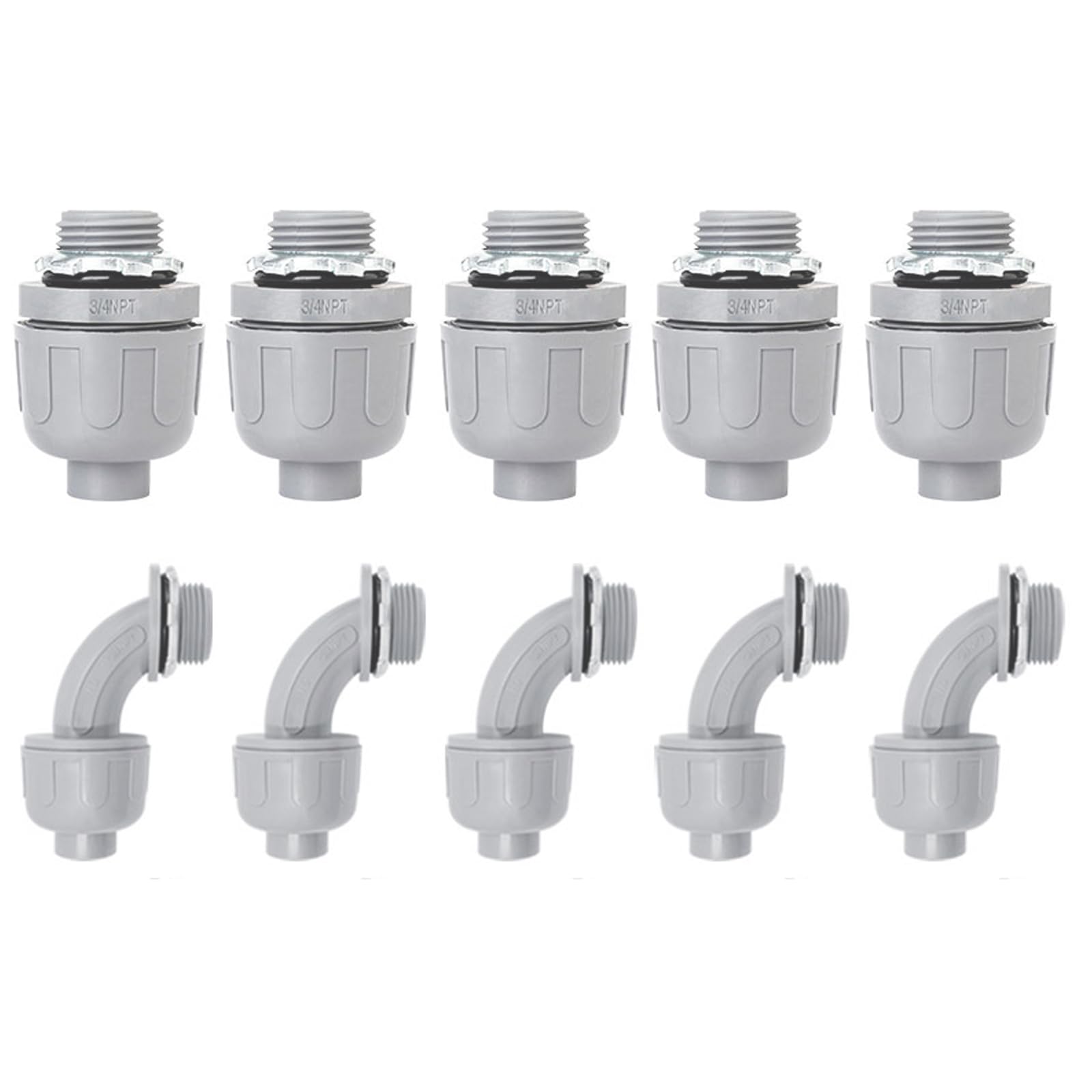 Snapklik.com : Feotech 10 Pack 1 Inch Liquid Tight Connectors - PVC ...