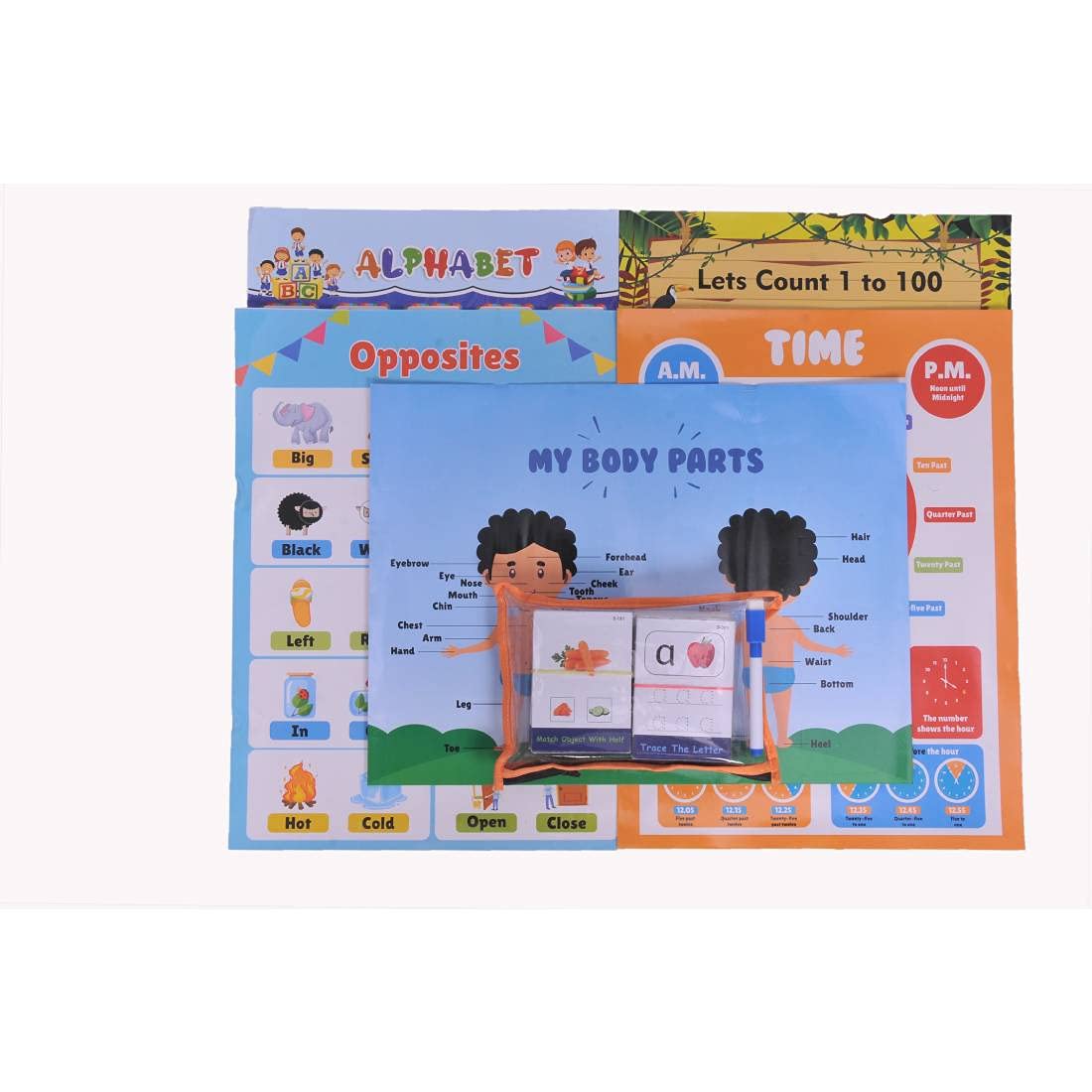 Flash Card For Kids Educational Poster For Kids Set Of 5 | Desertcart ...