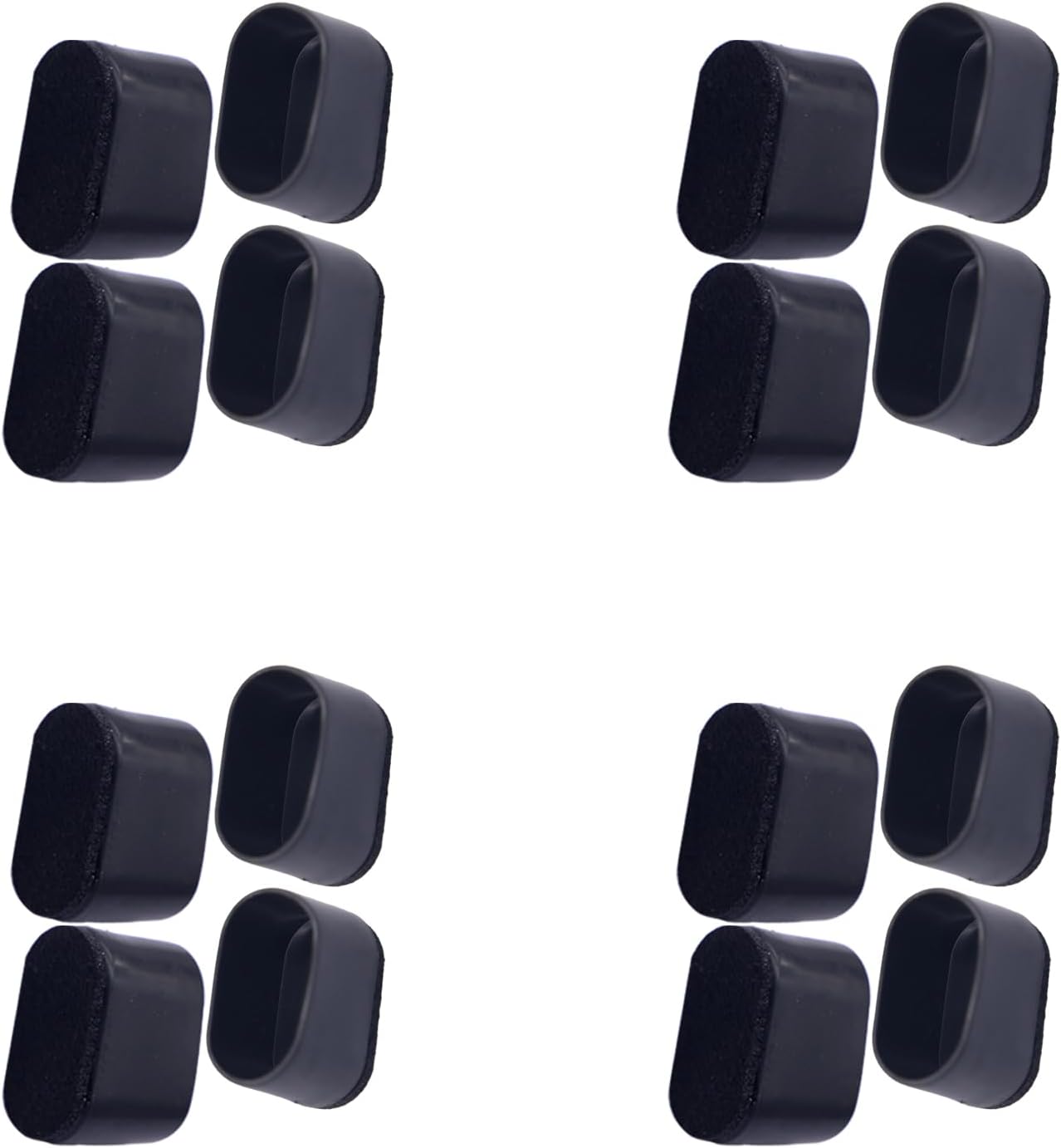 Geesatis 8 Pcs Oval Chair Leg Caps PVC Furniture Pad Table Feet Covers ...