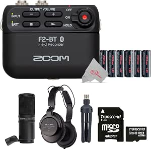 Amazon.com: Zoom F2-BT Ultra Compact Bluetooth Enabled Portable Field ...