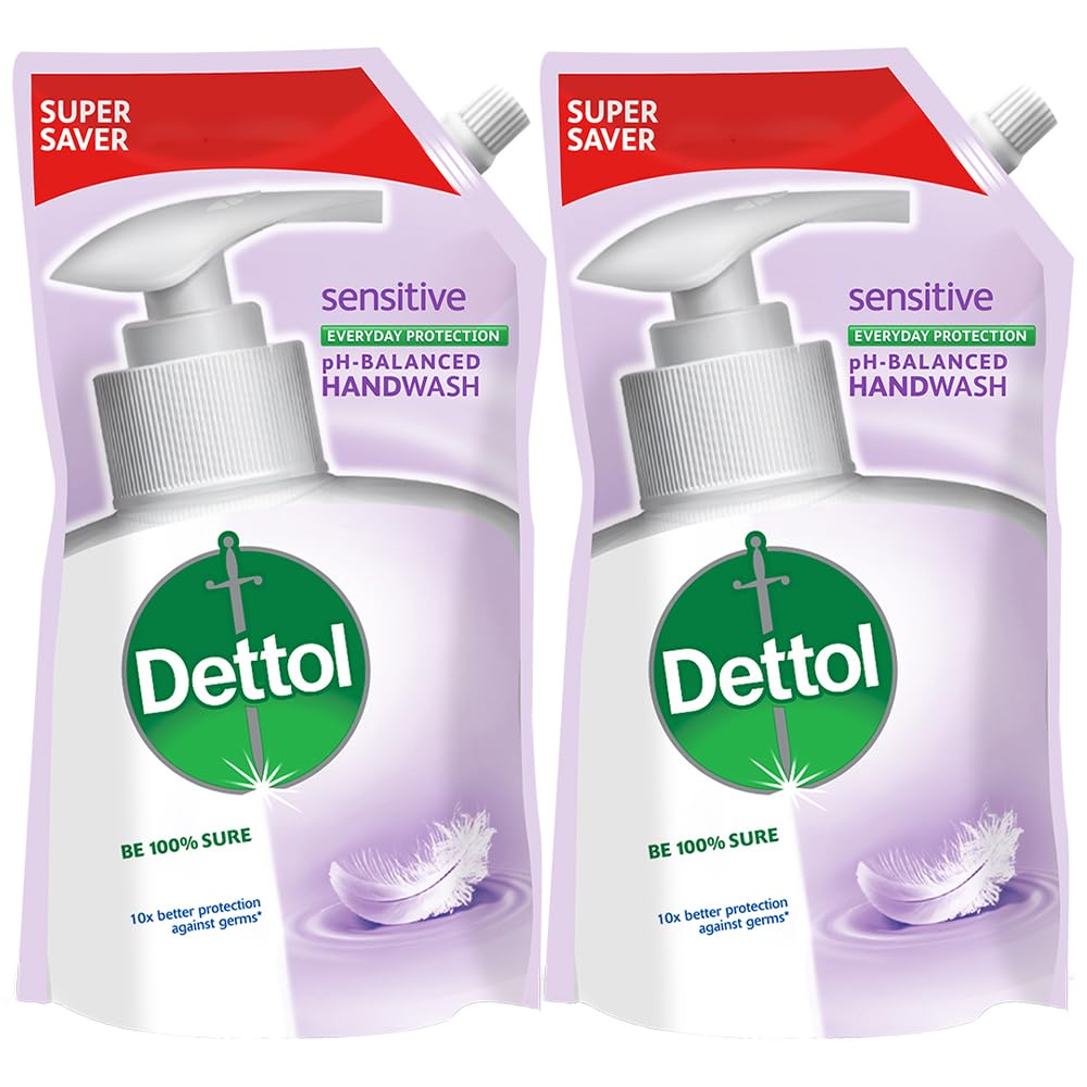 Buy Dettol Sensitive Liquid Hand Wash Refill - 675 ml (Pack of 2 ...