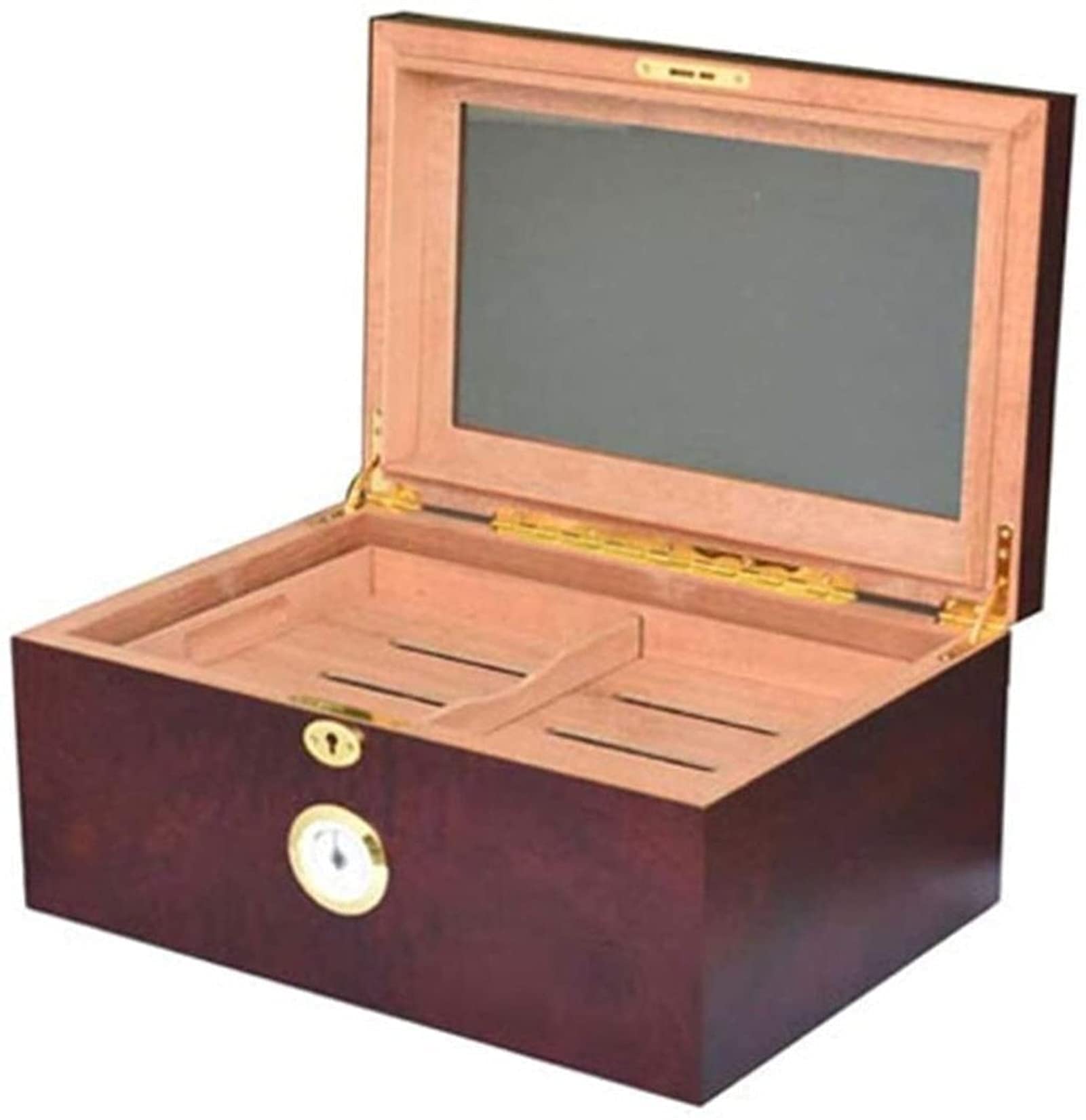 Buy NIVOK Glass Top Humidor Wood Cedar Cigar Storage Humidor Cigar ...