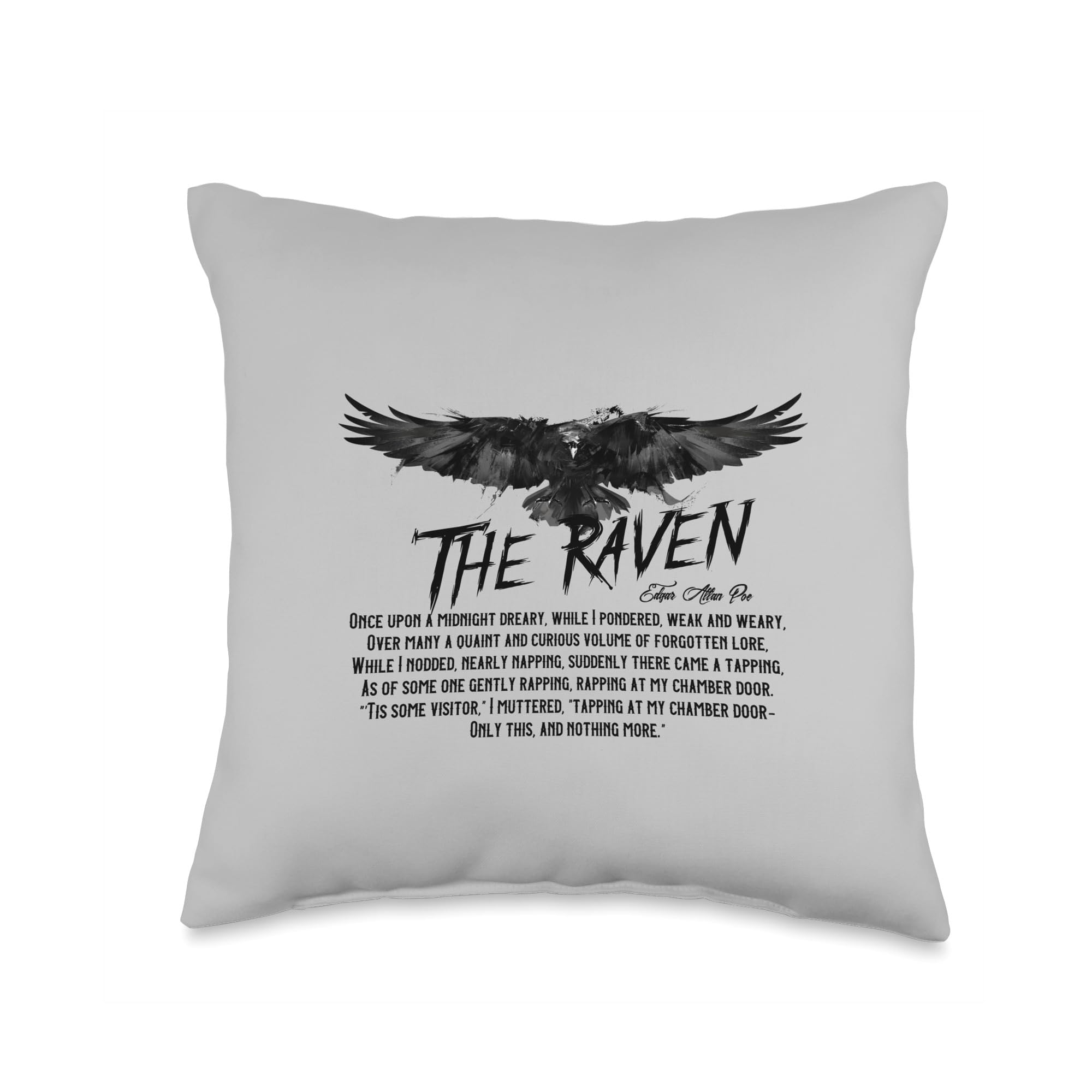 Amazon.com: The Raven, Edgar Allan Poe, Fan Art Throw Pillow : Home ...