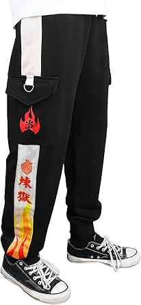 Amazon.com: IamaCos Demon Slayer Rengoku Kyoujurou Cargo Pants Men's ...
