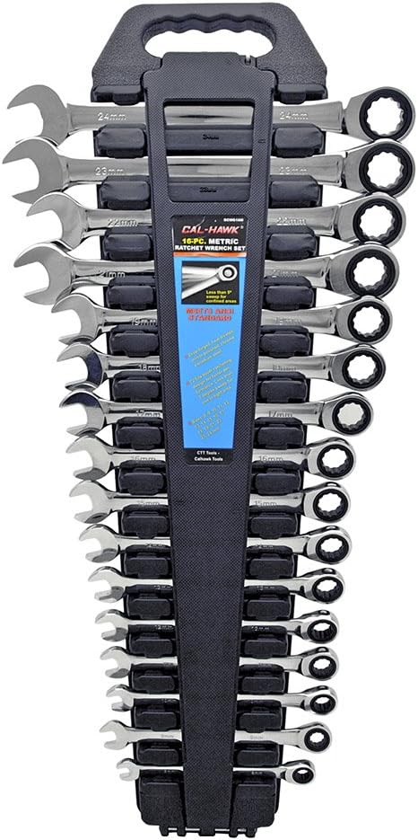 16pc Metric Ratchet Wrench Set 8-24mm - Amazon.com