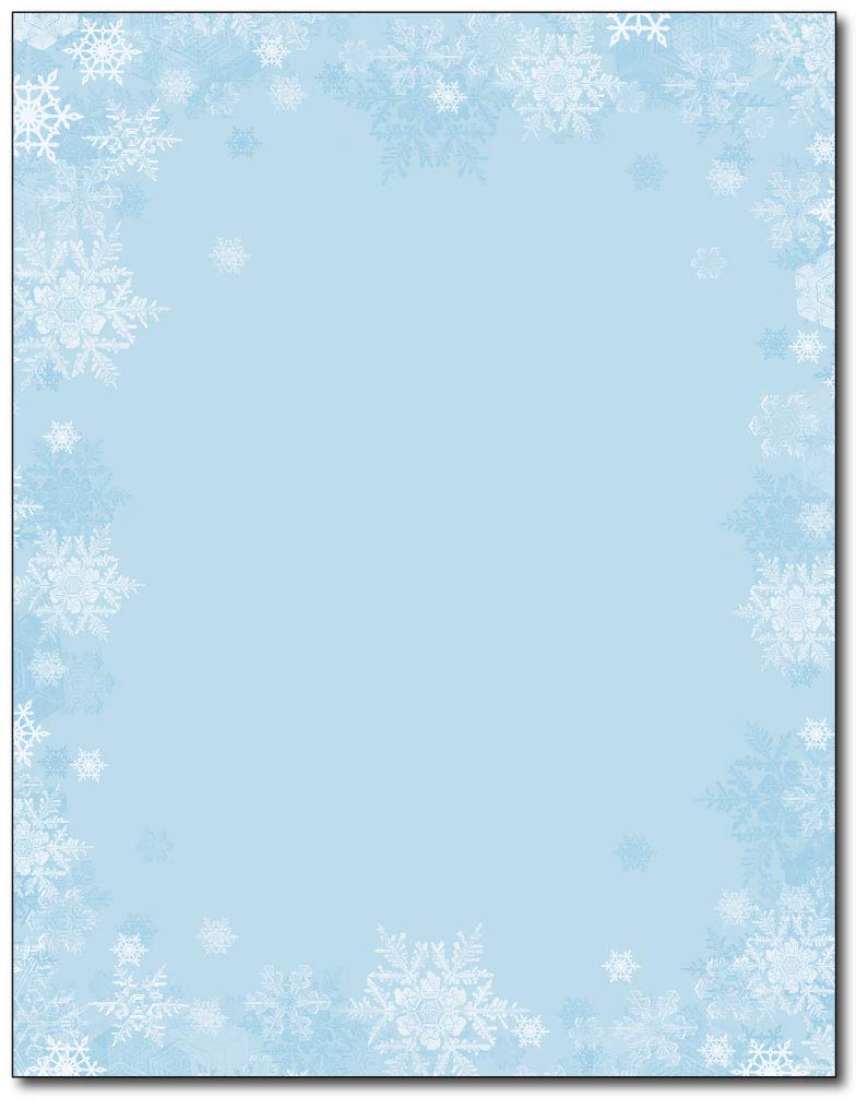 Blue Snowflake Border