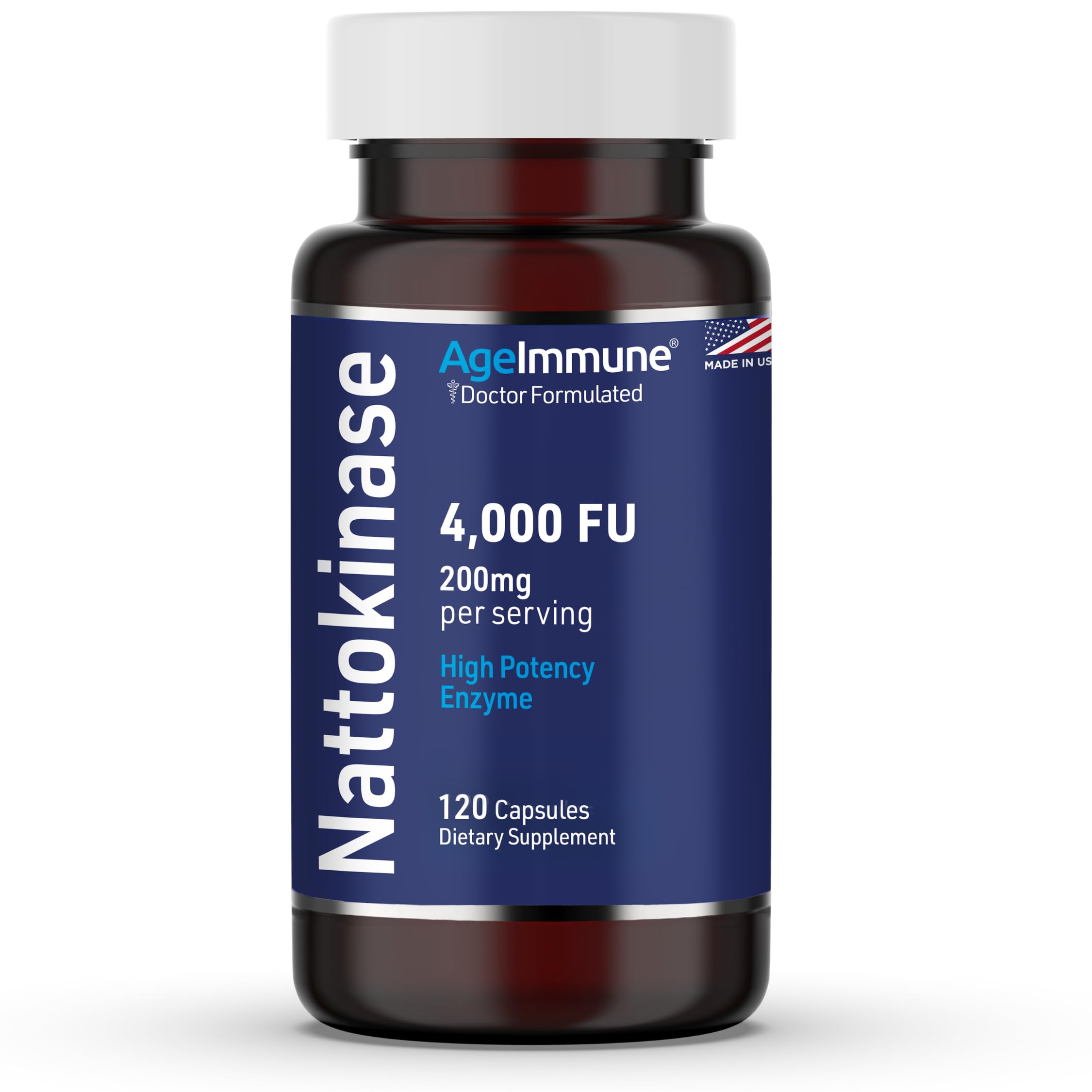 Amazon.com: AgeImmune Nattokinase Supplement 4000 FU 200mg - Enzyme ...