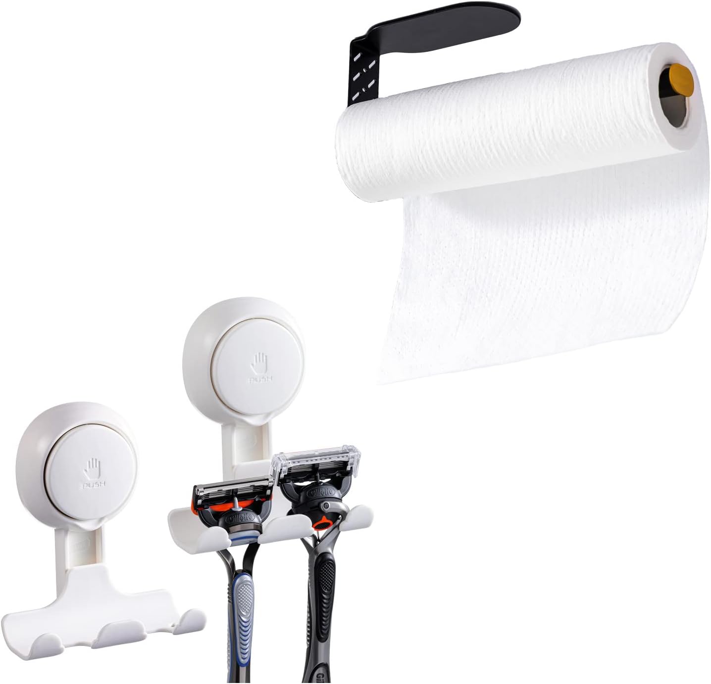 Amazon.com: TAILI Shower Razor Holder Suction Cup & Adhesive Paper ...