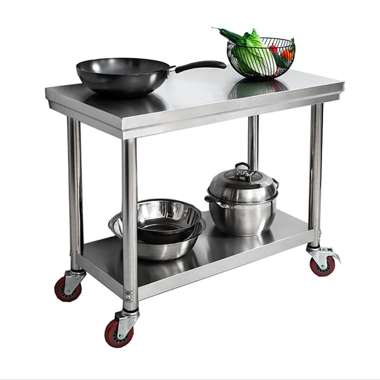 Prep Tables With Wheels Table 24 X 72 24" X 72" NSF Stainless Steel