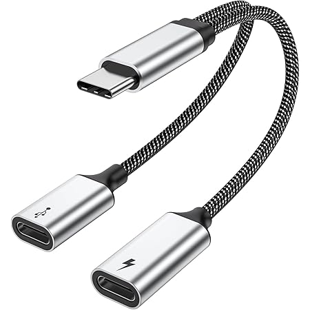 MOGOOD USB C Splitter USB C auf USB C Buchse Adapter USB Y Splitter ...