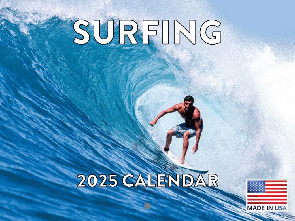 Amazon.com: Surfing Calendar 2025 Wall Calendar Waves Monthly Wall ...