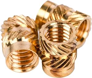 Amazon.com: HDNSAUD Brass Knurled Nuts Hot Melt Thread Knurled Brass Heat Insert Nut M1 M1.2 M1 ...