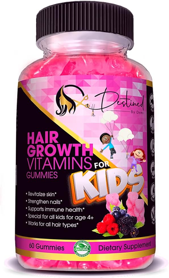 Amazon.com: Destined By Demi Kids Hair Growth Vitamin Gummies : Beauty ...
