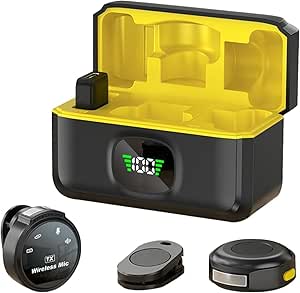 Amazon.com: GOODADA Wireless Lavalier Microphone Magnetic Clip-On Mic ...