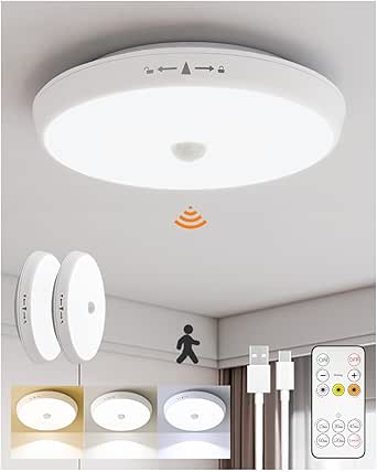 Amazon.com: EZVALO 2-Pack Rechargeable Motion Sensor Ceiling Light with ...