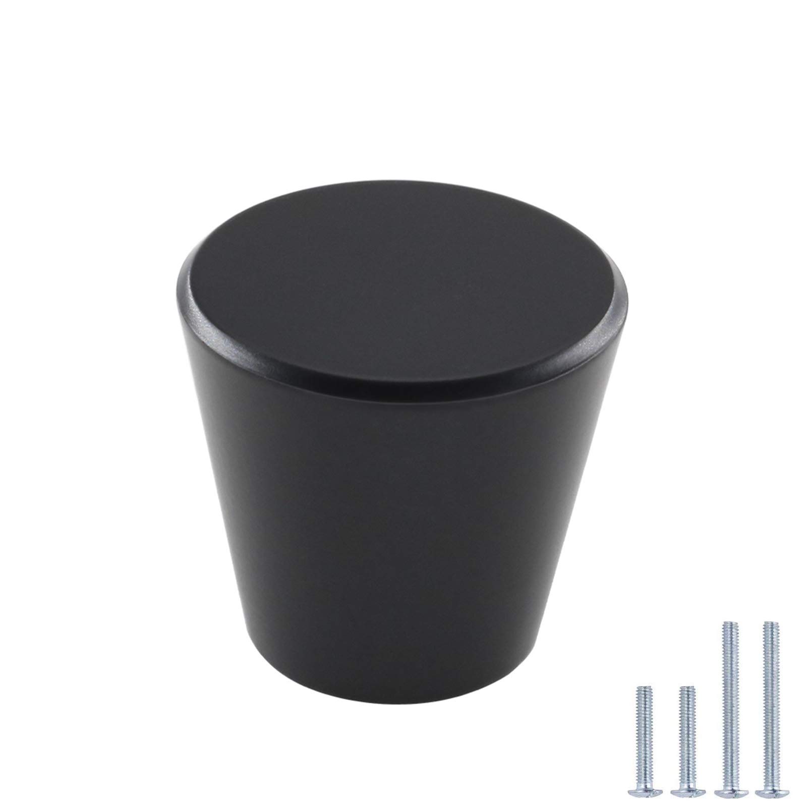 Snapklik.com : 25 Pack Black Cabinet Knobs Dresser Drawer Knobs Cone ...