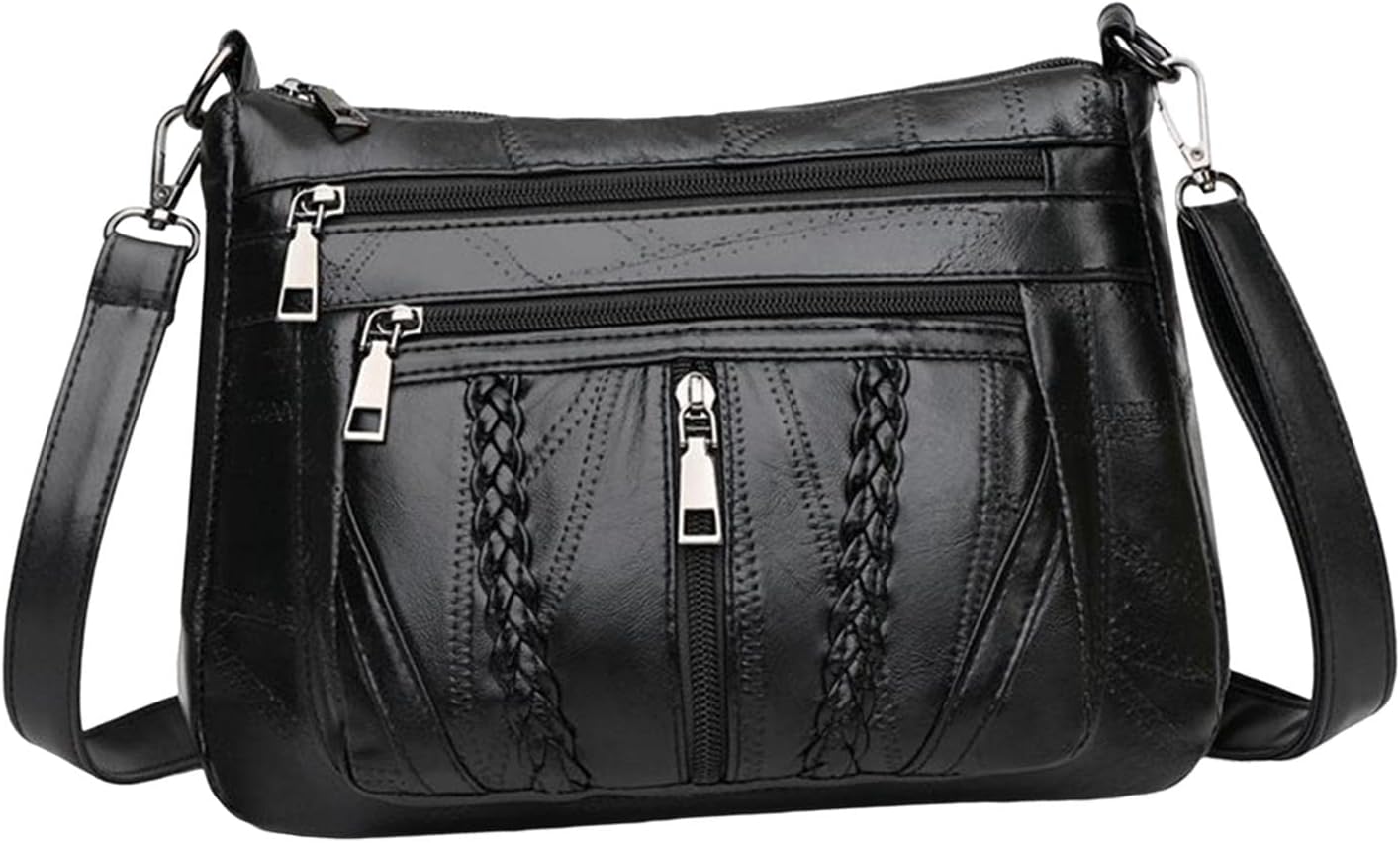 APLVFFZH Womens Leather Shoulder Bag Casual Lady Adjustable Strap Big ...