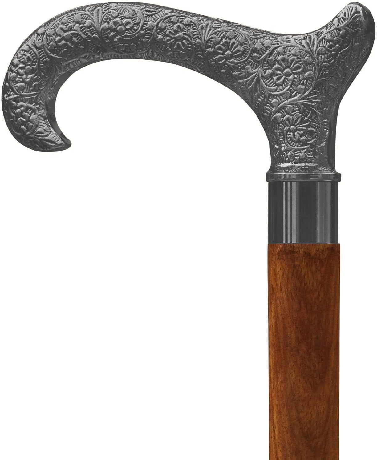 Amazon.com: Victorian Brass Handle Antique Walking Cane Brown Wooden ...