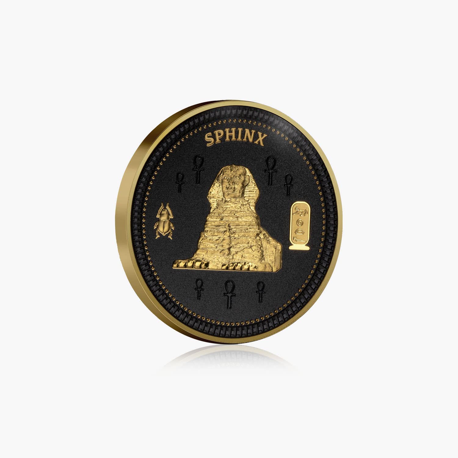 The Mysteries of Ancient Egypt Sphinx Gold Plated Coin Solomon Islands ...